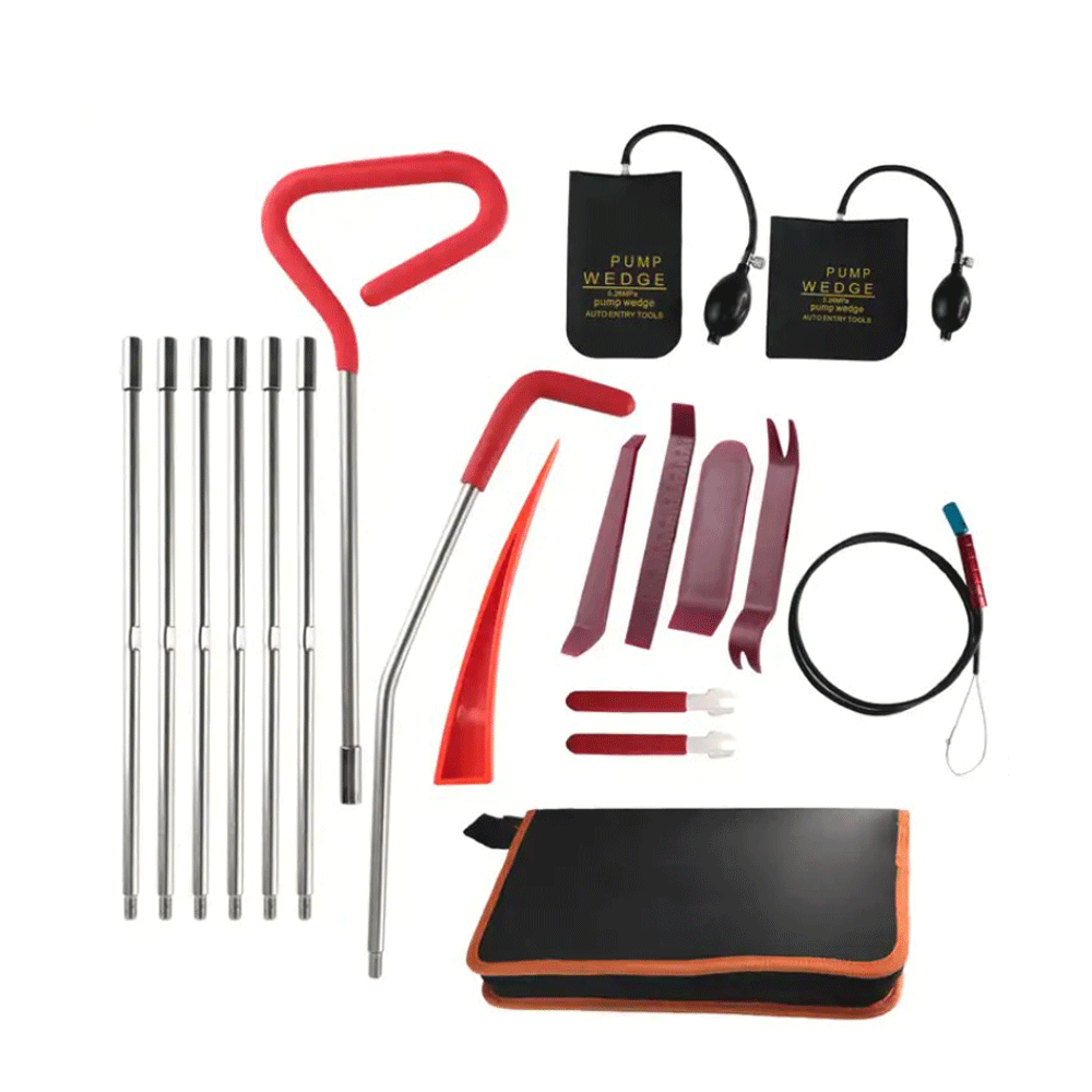 ECS AUTO PARTS 19 Pieces Vehicle Door Unlocking Tool Kit with Car Door