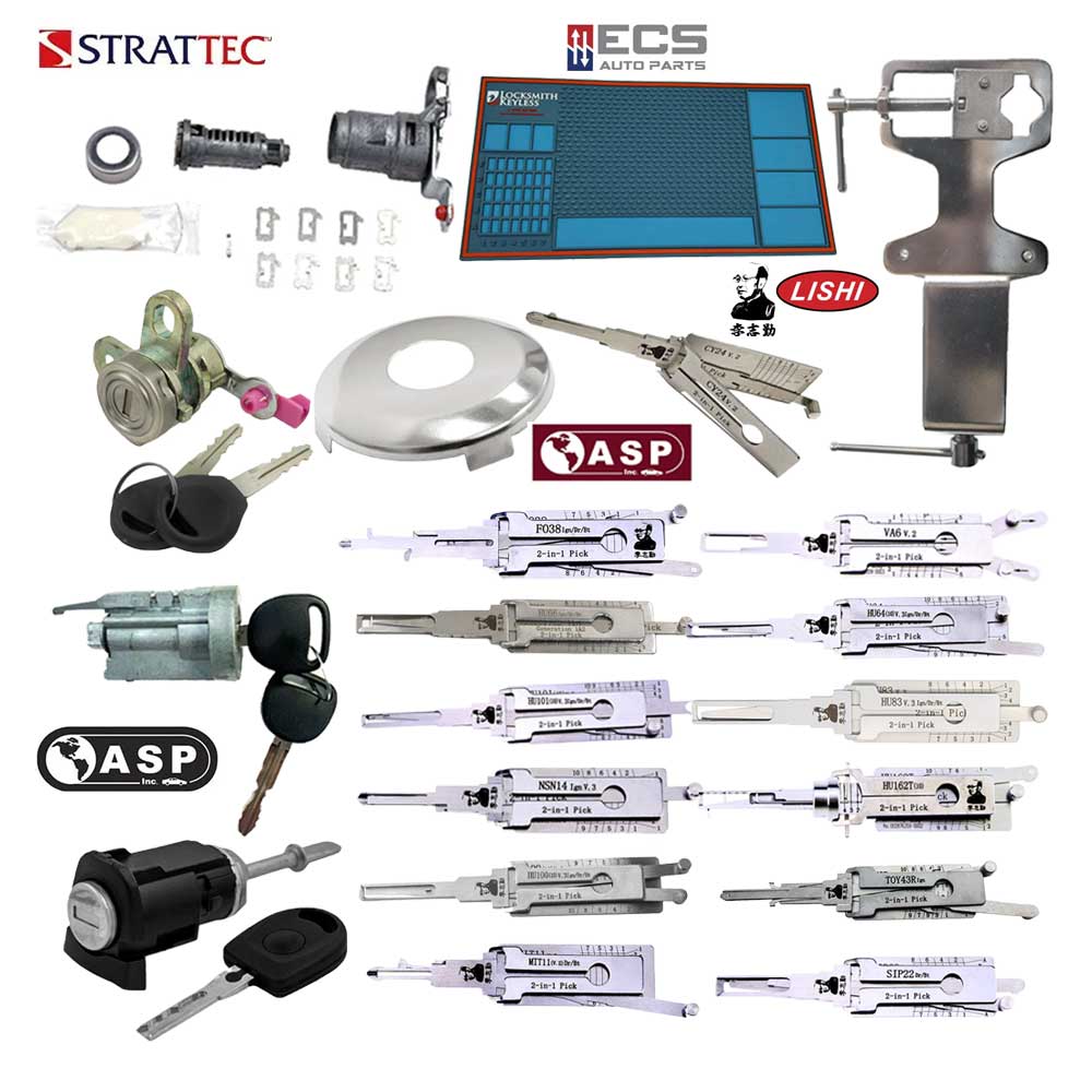 Automotive Original Lishi Starter Pack with Free Pinning Mat and Train