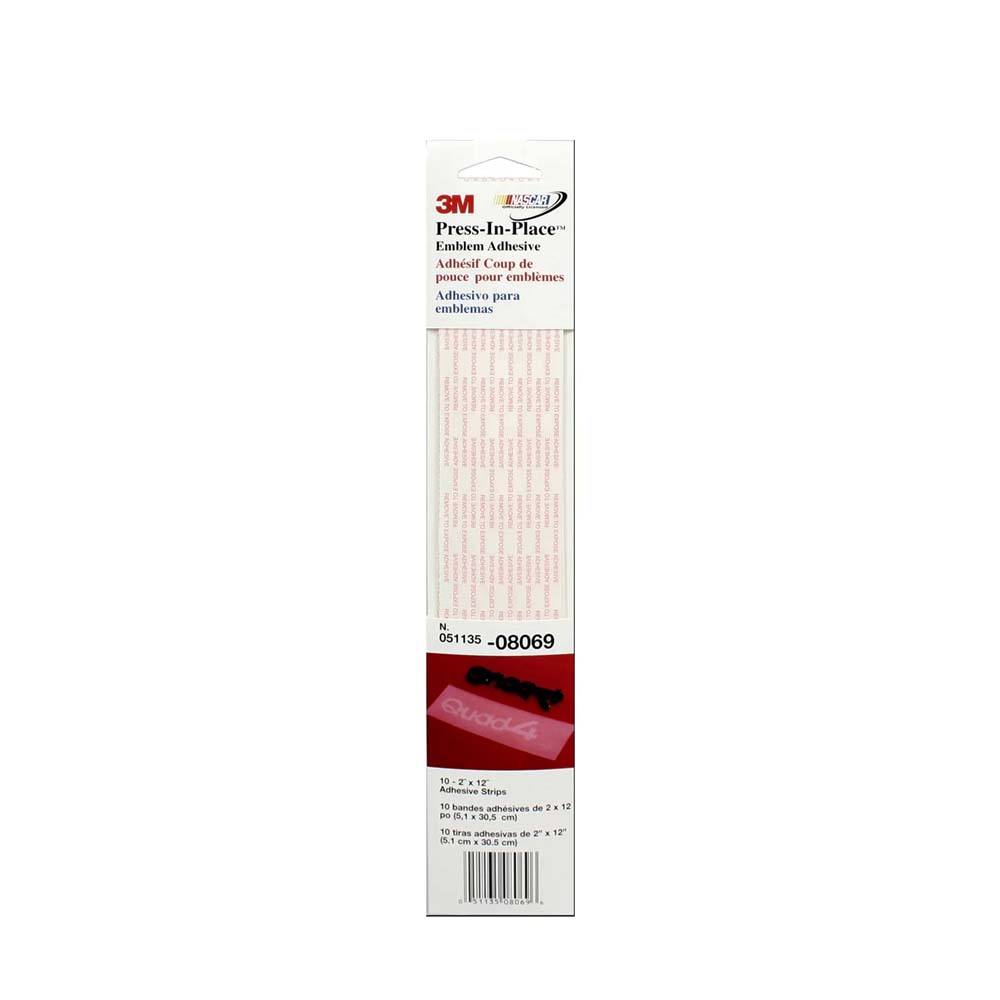 3M - 08069 - Press-In-Place Emblem Adhesive - 2" x 12" – Locksmith Keyless