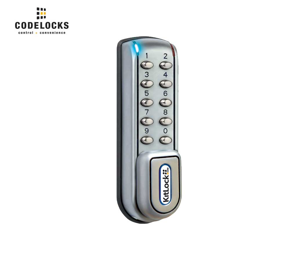 Codelocks KL1200 Electronic, Heavy Duty, Silver KitLock with Optional