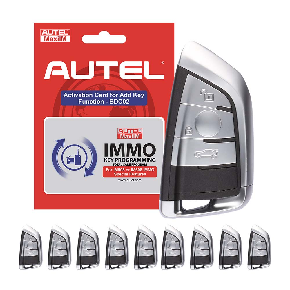 Autel Software Card and 3-Button BMW-style IKEY Bundle for BMW G-Chass ...