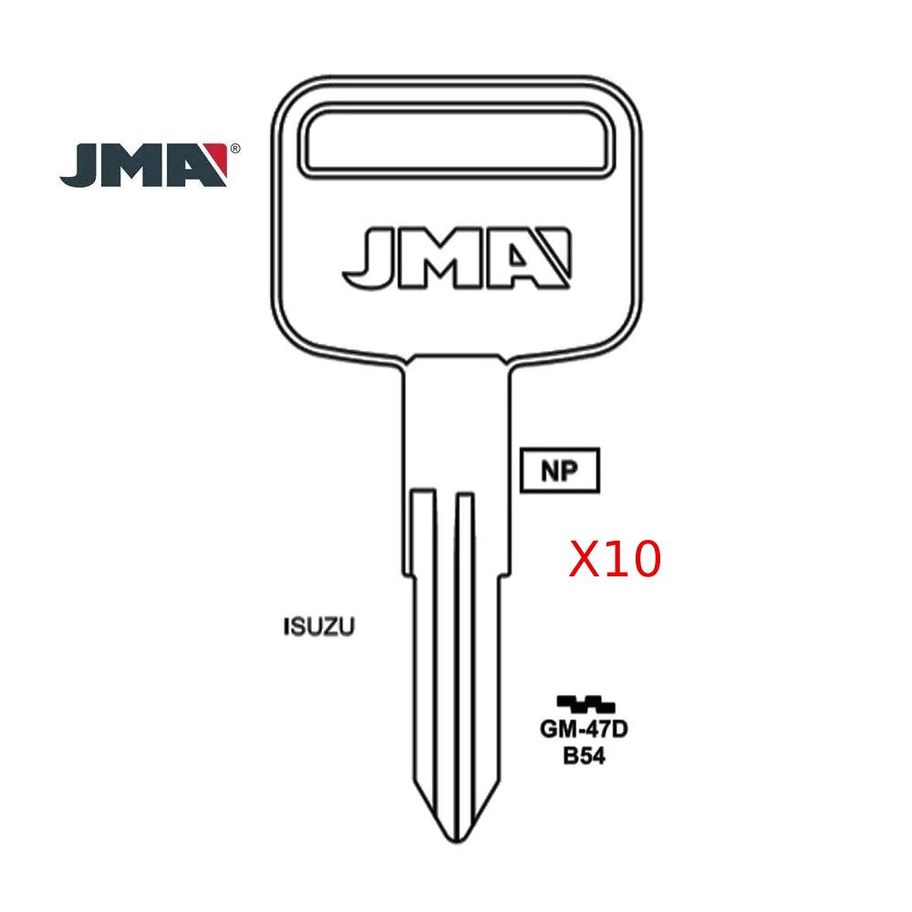 GM Key Blank - B54 / GM-47D (Packs of 10)