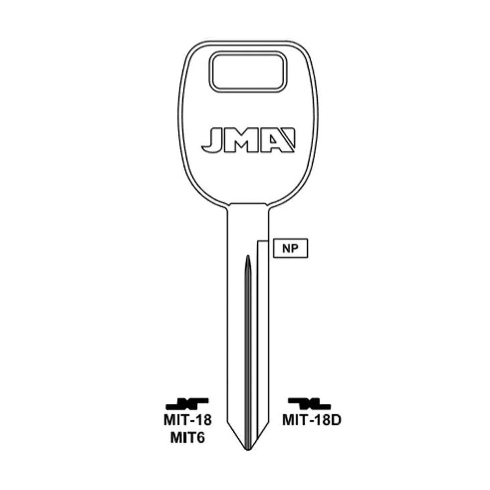Mitsubishi Key Blank MIT6 / MIT-18 – Locksmith Keyless