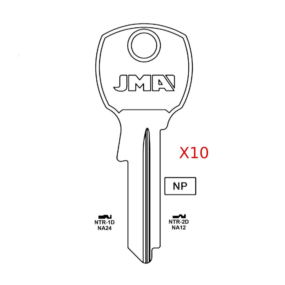1069LB Mailbox Locks Padlocks Key Blank - NA12 / NTR-2D (Packs of 10 ...