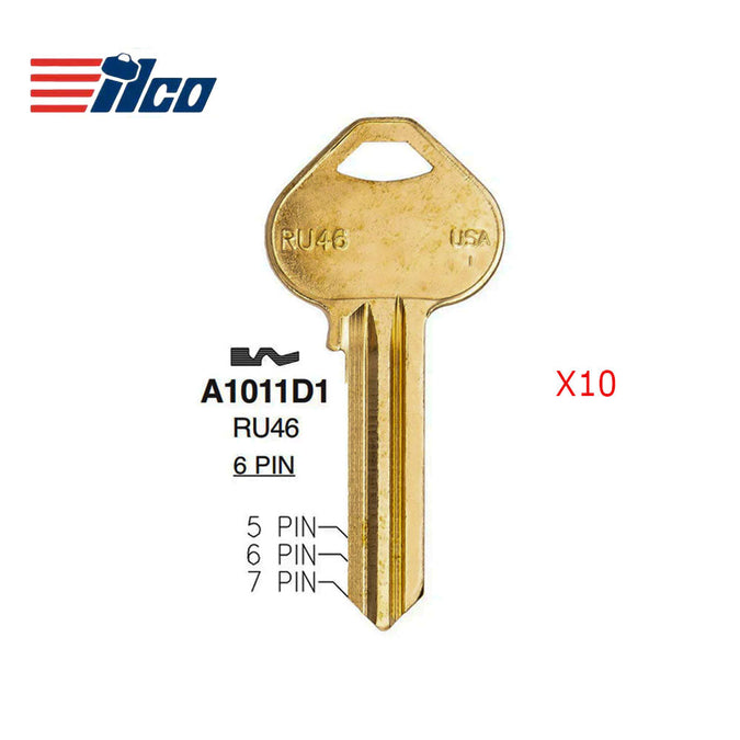 6D1R Russwin Proline Commercial & Residencial Key Blank - RUS-5 / RU46 ...