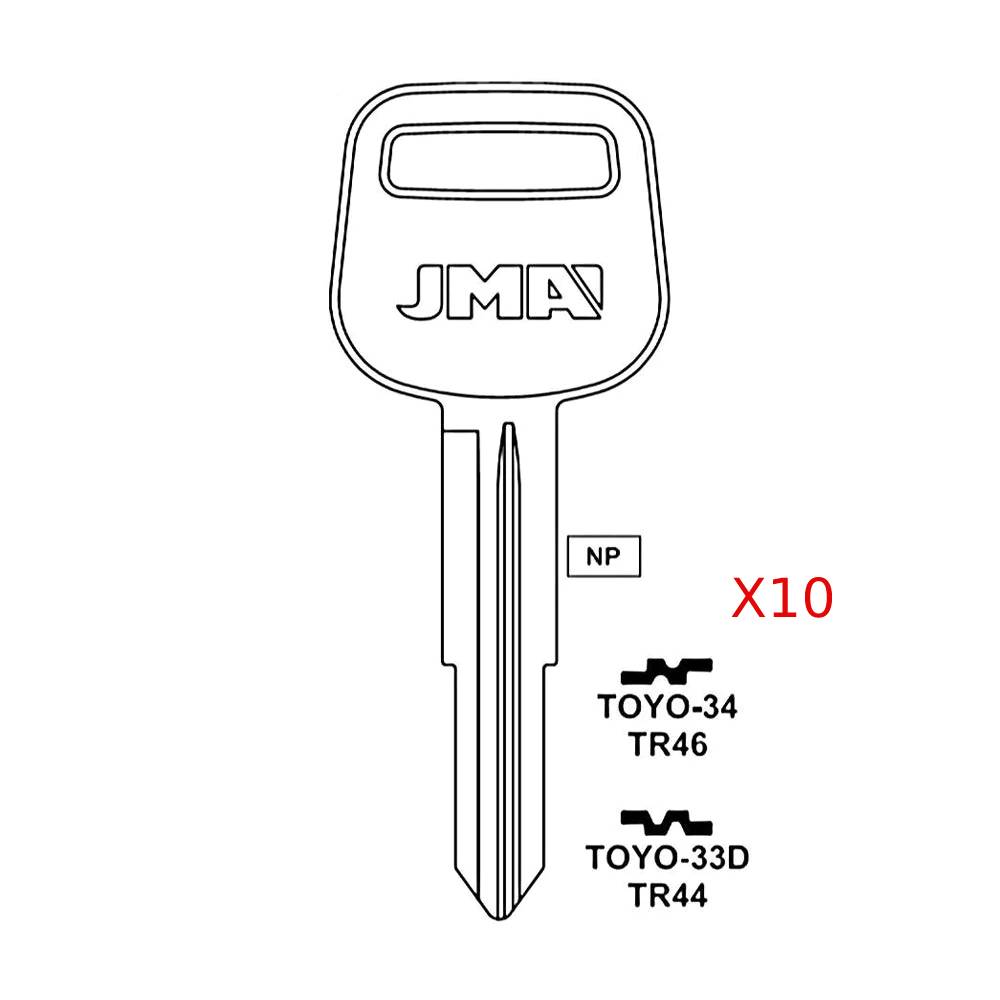 Toyota Key Blank - TR44 / TOYO-33D (Packs of 10) – Locksmith Keyless