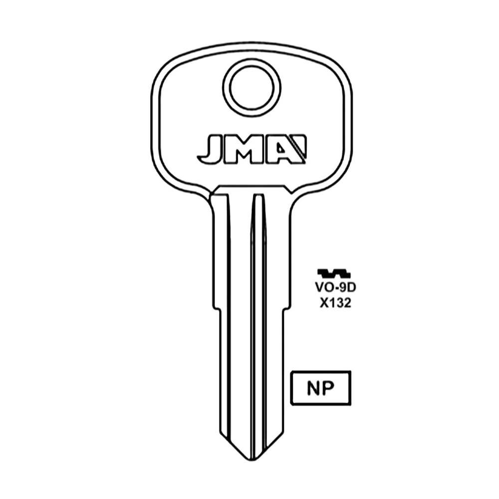 Volkswagen Gas Cap Key Blank - X132 / VO-9D