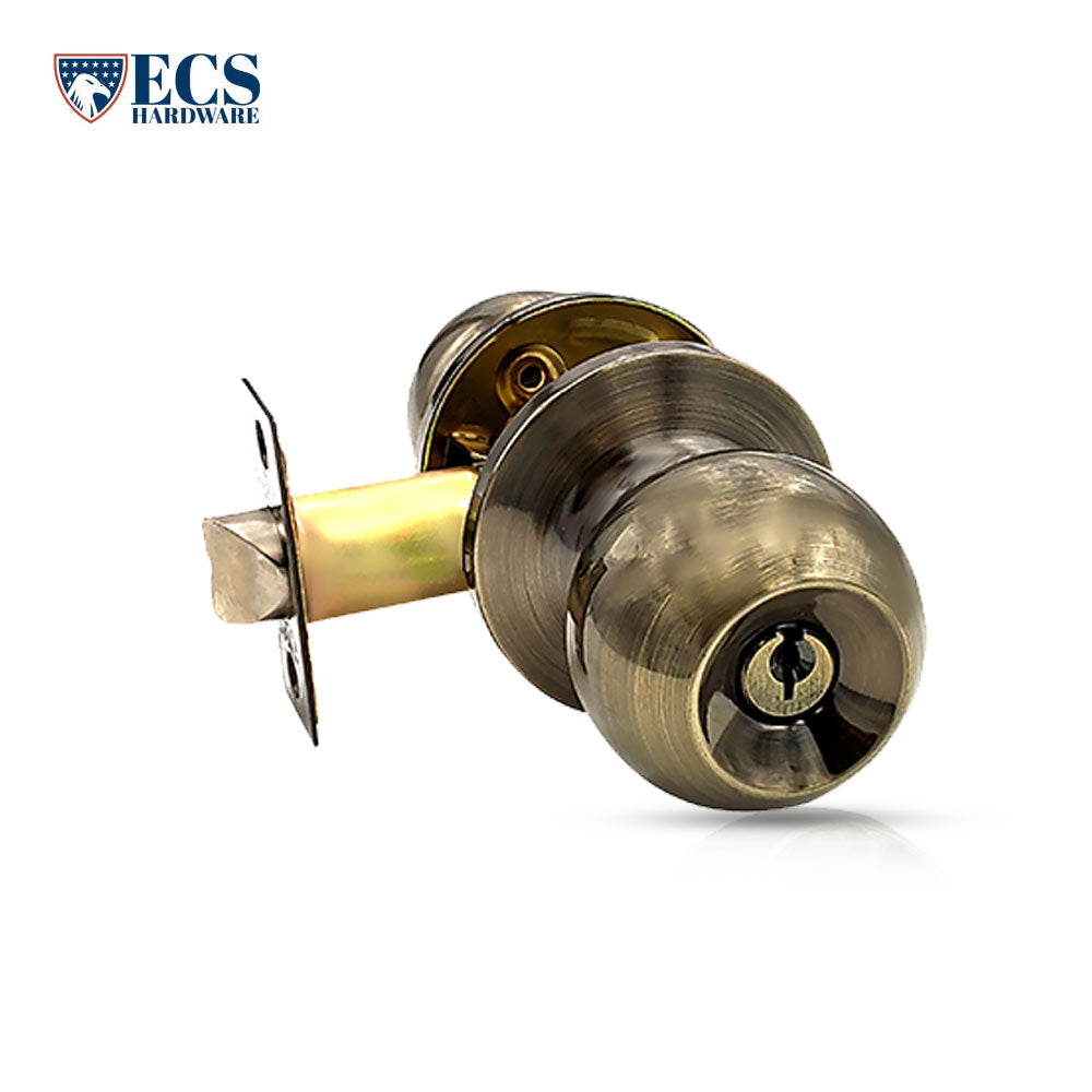 ECS HARDWARE - Durable Combo Lockset w/ Single Knob & Deadbolt - Entra