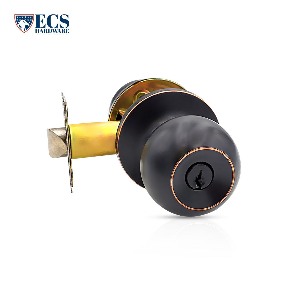 ECS HARDWARE - Durable Combo Lockset w/ Single Knob & Deadbolt - Entra