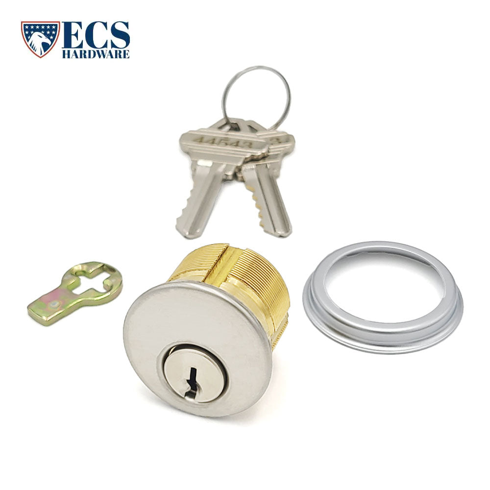 ECS HARDWARE - Durable Premium Mortise Cylinder - 1 Inch - Keyed Alike
