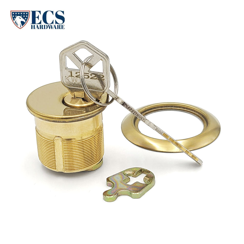 ECS HARDWARE - Durable Premium Mortise Cylinder - 1-1/8" US3 Polished