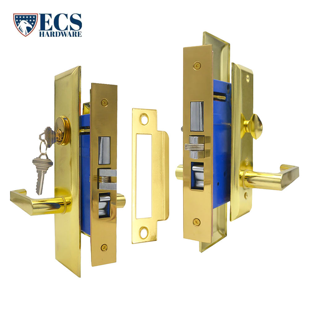 ECS HARDWARE - Durable Heavy Duty Mortise Lockset with Lever US3 Polis
