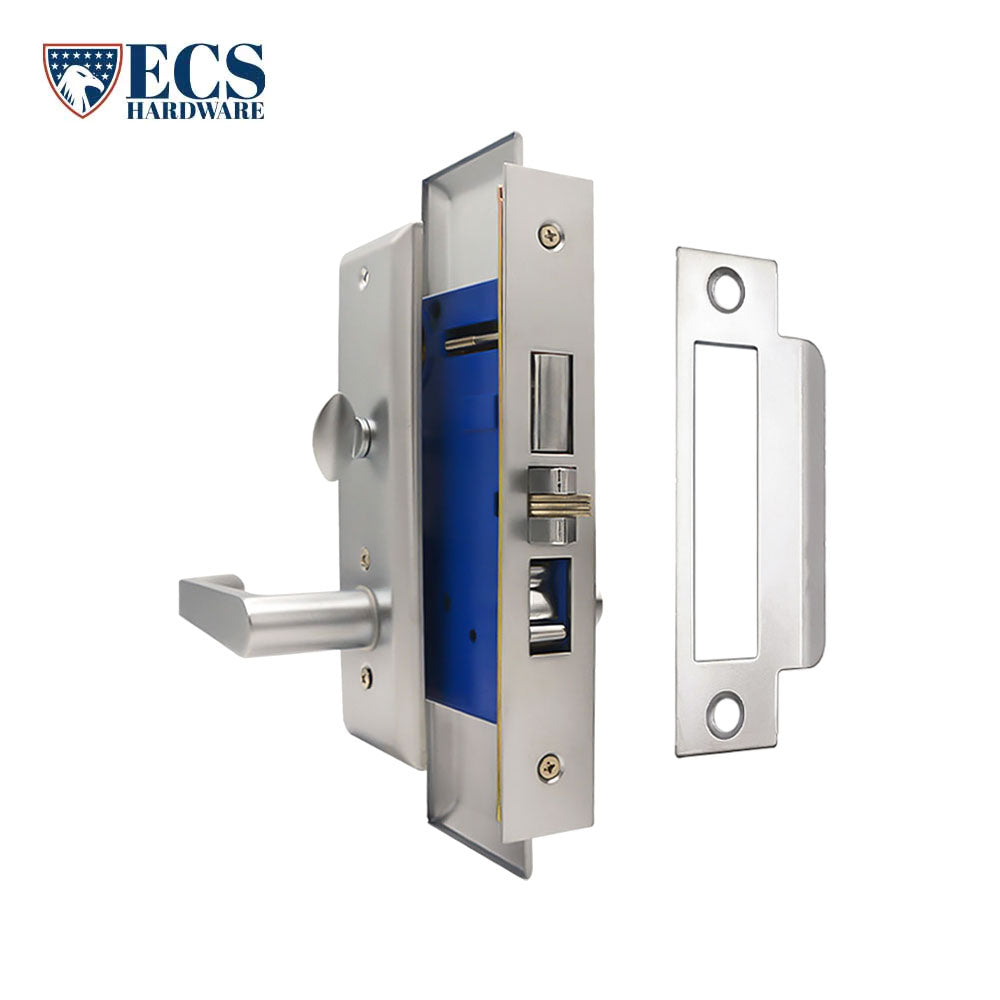 ECS HARDWARE - Durable Heavy Duty Mortise Lockset with Lever 26D Satin