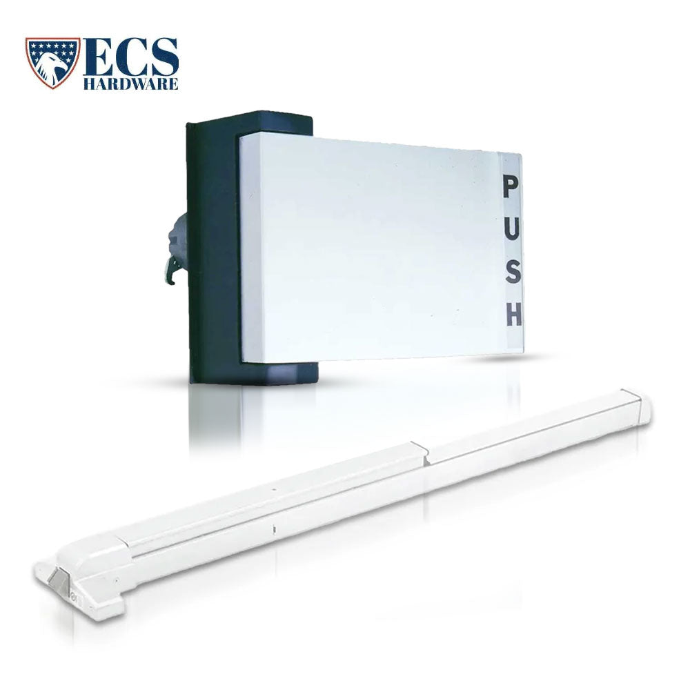 ECS HARDWARE - Non-handed Panic Exit Device Push Bar and Extruded Alum