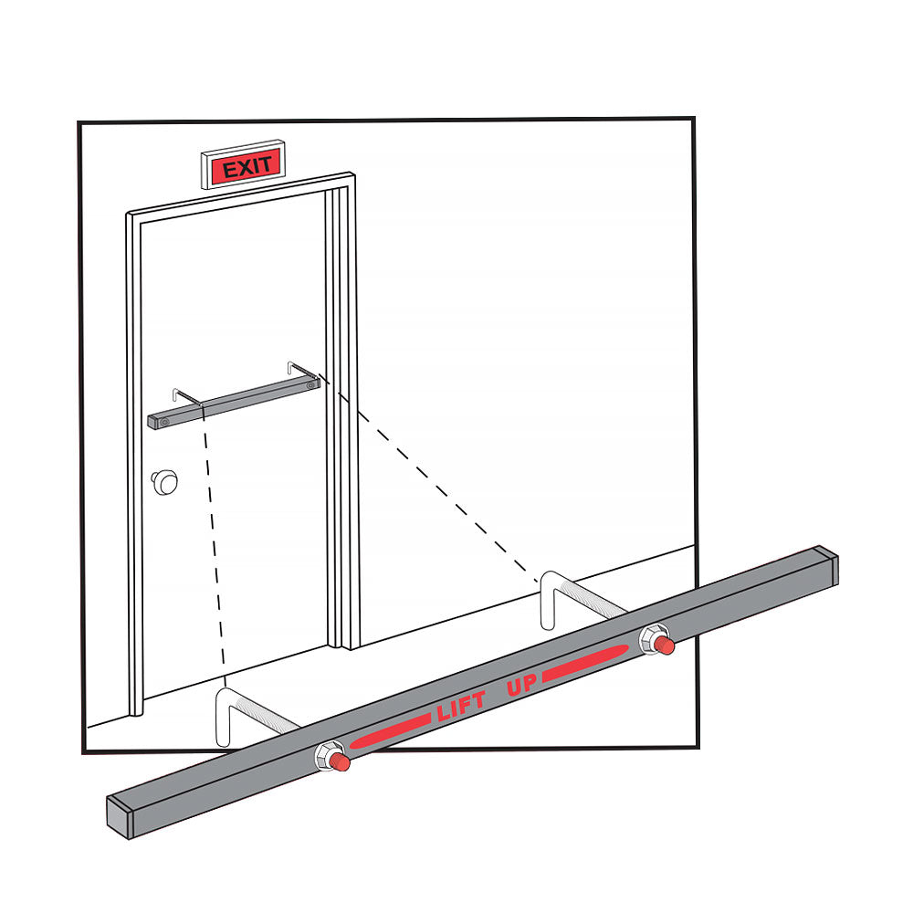 Exit Security Inc SB-01-0042 Single Outswing Door Security Bar ...