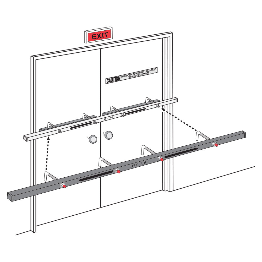 Exit Security Inc SB-01-0072 Double Outswing Door Security Bar ...