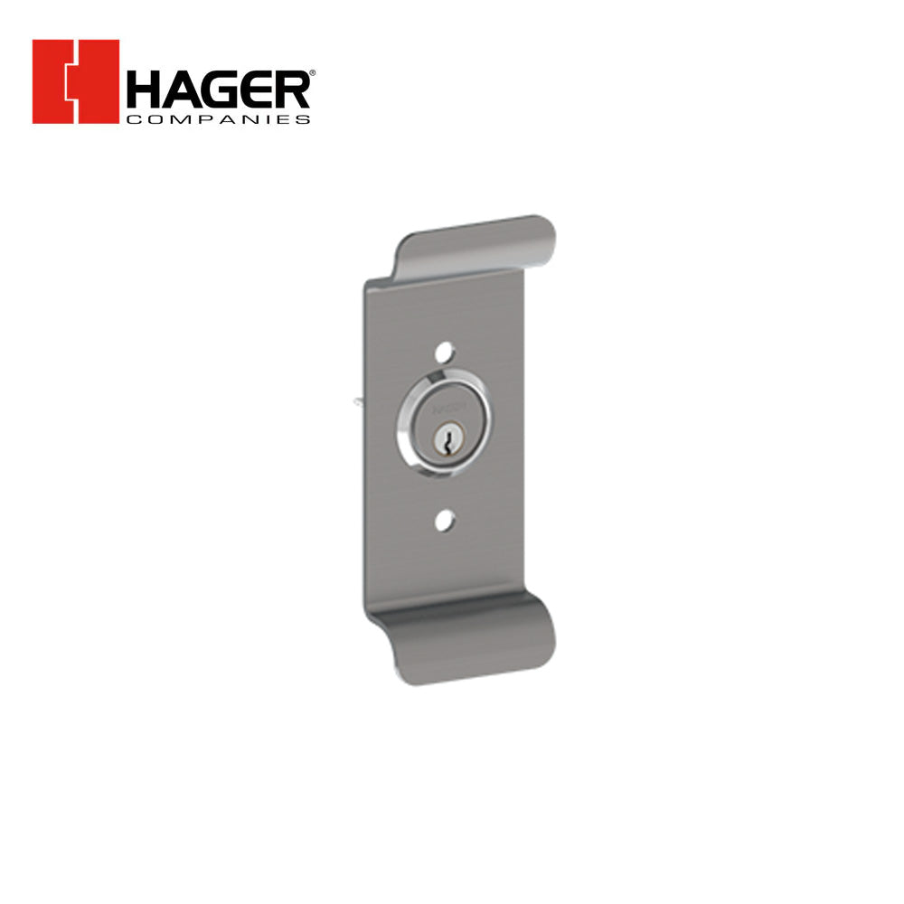 HAGER - 47RN - Raised Lip Pull - Night Latch No Core with Cup - Satin