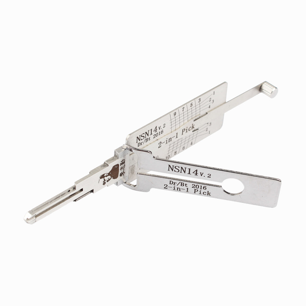 Original Lishi Nissan NSN14 DA34 SUB1 X237 NISSAN 10-CUT 2-IN-1 Pick D