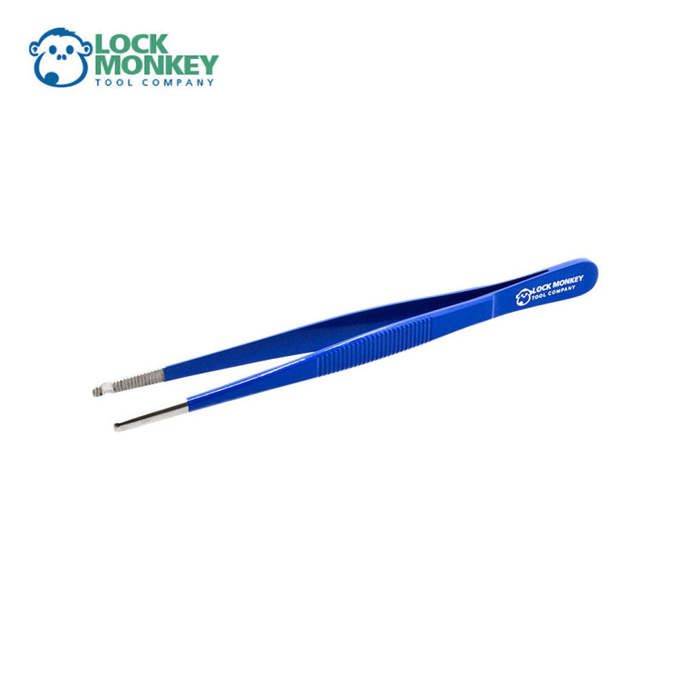 LOCK MONKEY MK390 Pin-Grabbing Tweezer with Grooved Tip