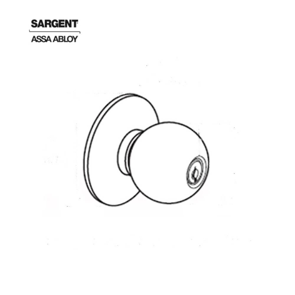 Sargent - 28-8XG05 - Cylindrical Knob Lock LB Design with 4-7/8 ANSI S