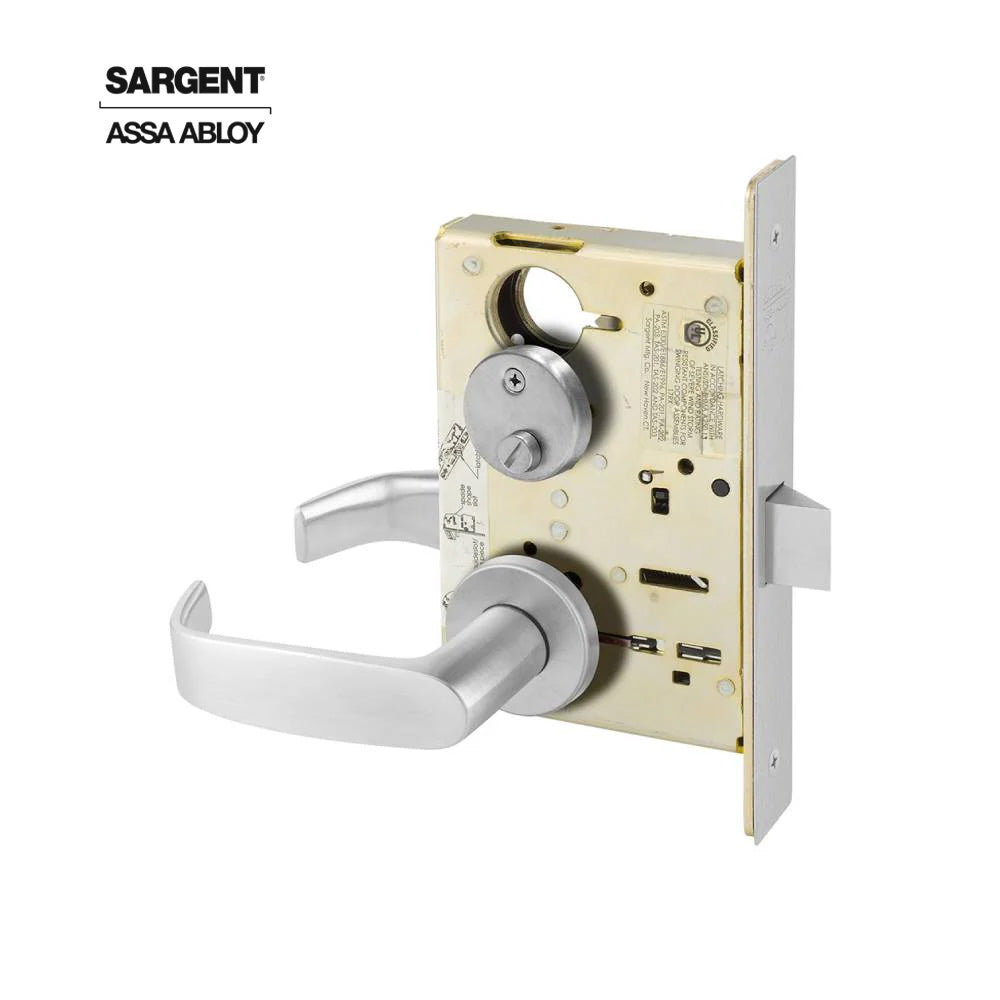 Sargent - V20-8265-LNB-26D - Bedroom Mortise Lock - B - Lever -LN - Ro