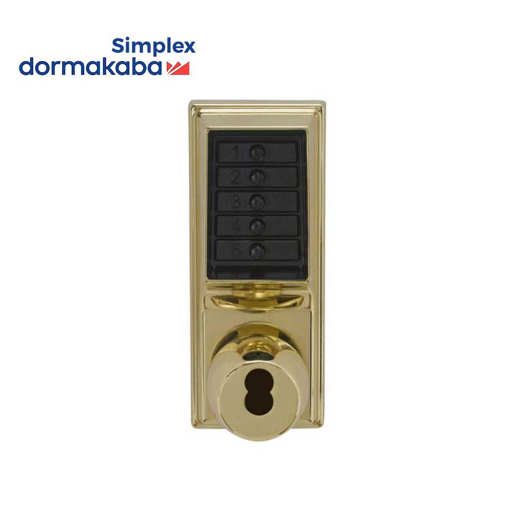 Simplex - 1041 - Mechanical Pushbutton Entry/Passage Knob Lock with Ke