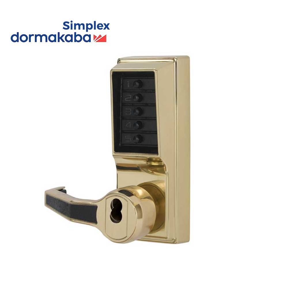 Simplex - LL1021 - Mechanical Pushbutton Cylindrical Lever Lock with K