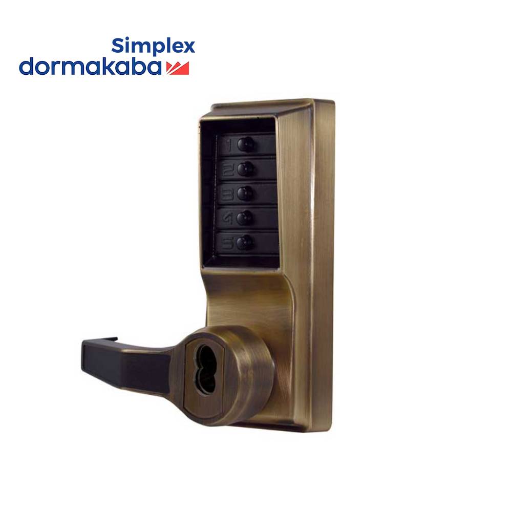 Simplex - LL1021 - Mechanical Pushbutton Cylindrical Lever Lock with K