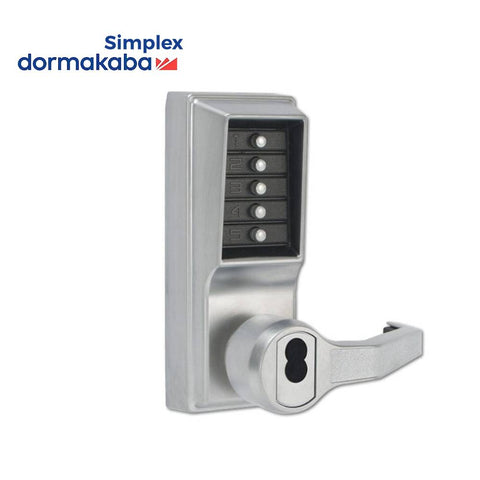 Simplex - LL1076 - Mechanical Pushbutton Cylindrical Lever Lock with C ...