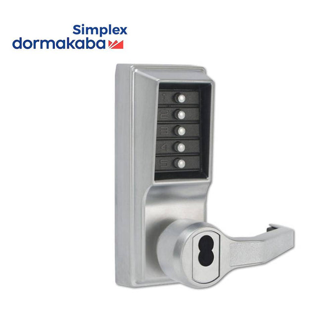 Simplex - LL1076 - Mechanical Pushbutton Cylindrical Lever Lock with C ...