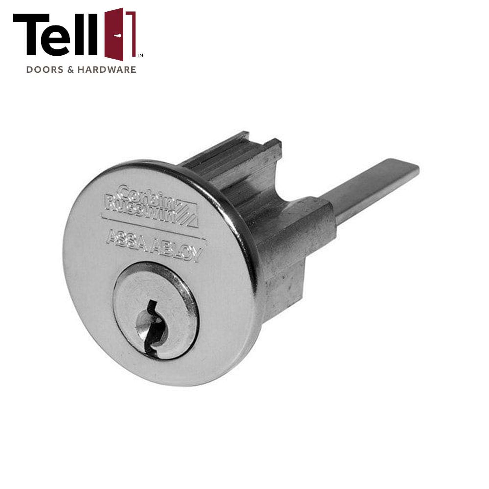 TELL - Rim Cylinder - 1-1/2 Inch Length - Optional Keyway - 26D (Satin