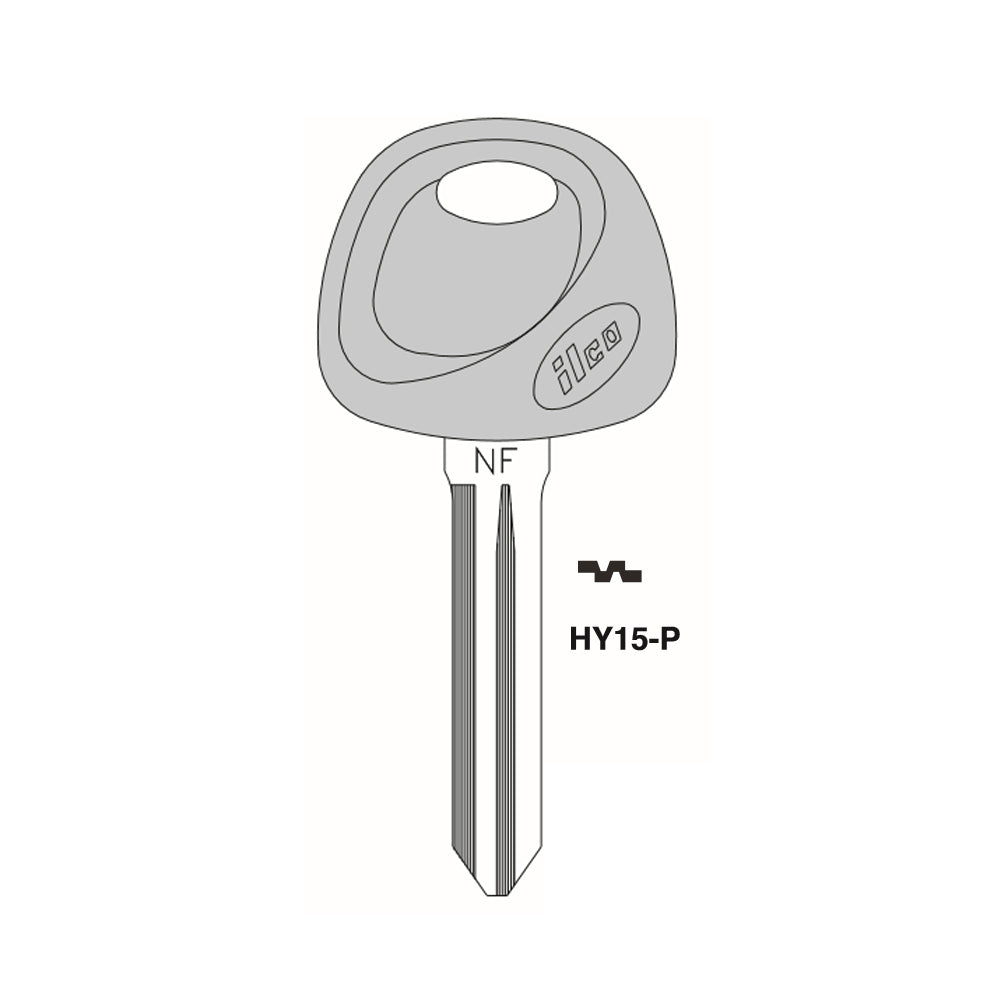 Hyundai Kia Key Blank - HY-13D.P3 / HY15-P