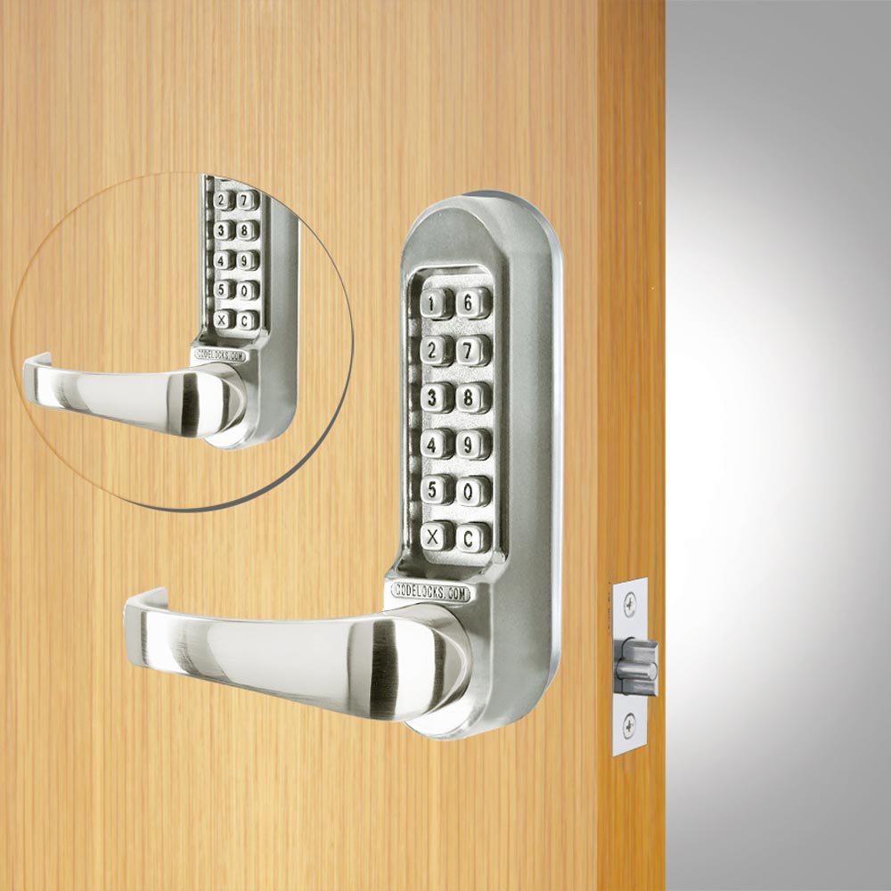 Codelocks CL515-BB SS Tubular Latchbolt Back to Back Heavy Duty Mechan