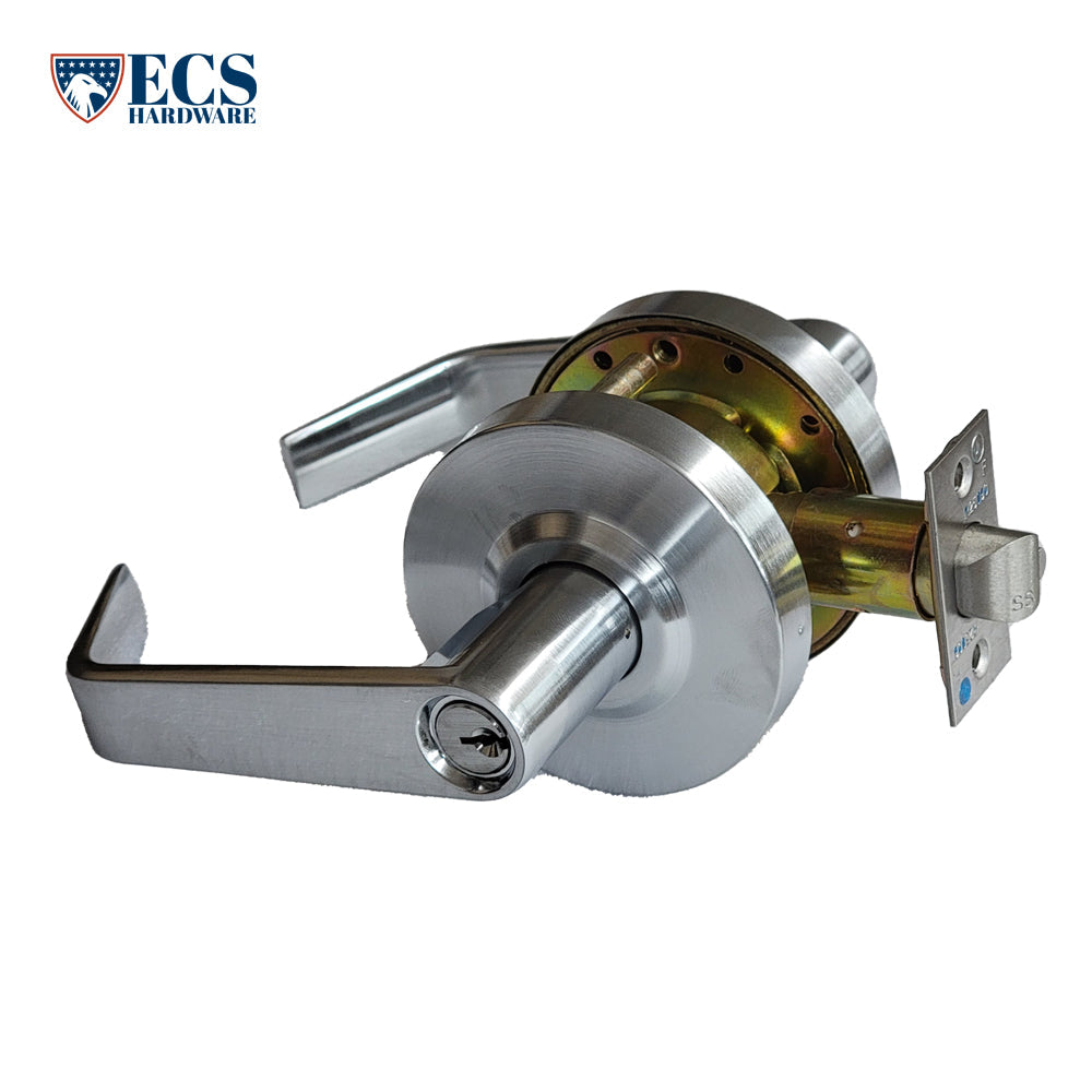 Lever Handle Double Sided Satin Chrome Institutional Grade 2