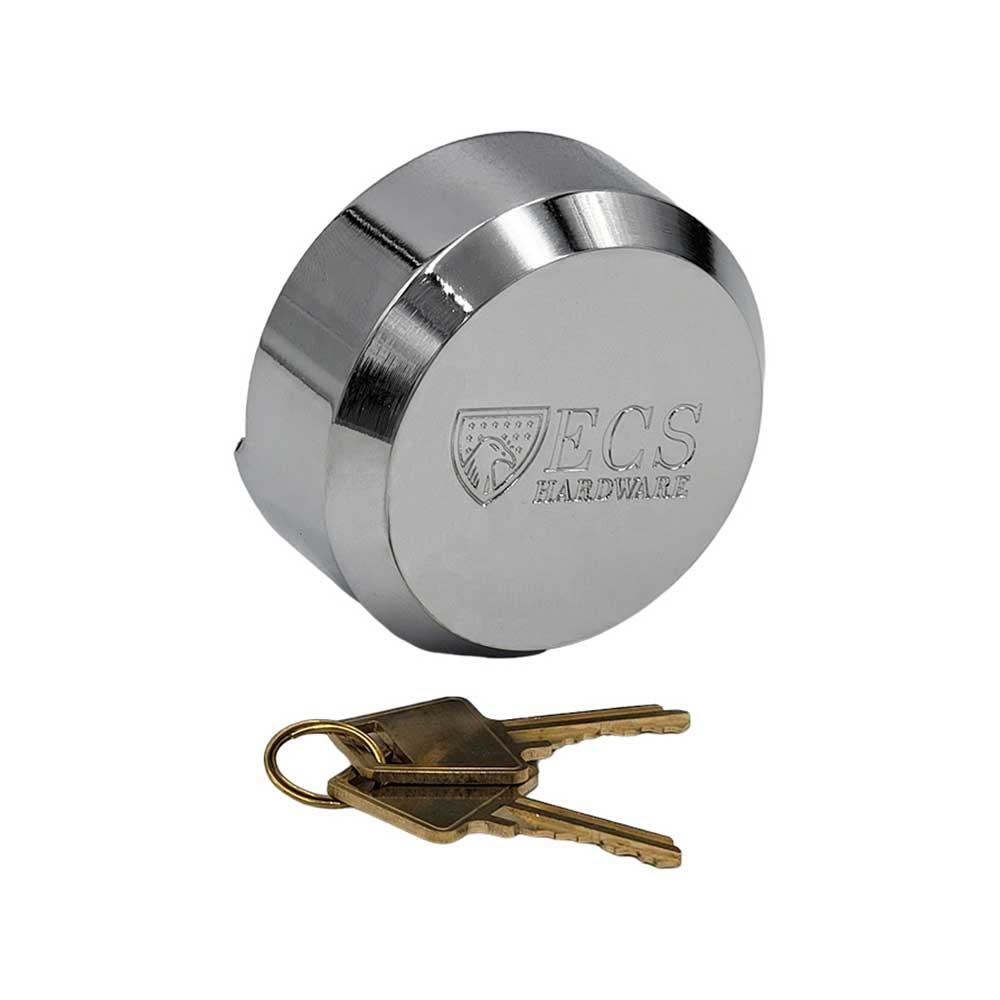 Stainless Steel Puck-Style Lock KW1 - Keyed Alike #1 – Locksmith Keyless