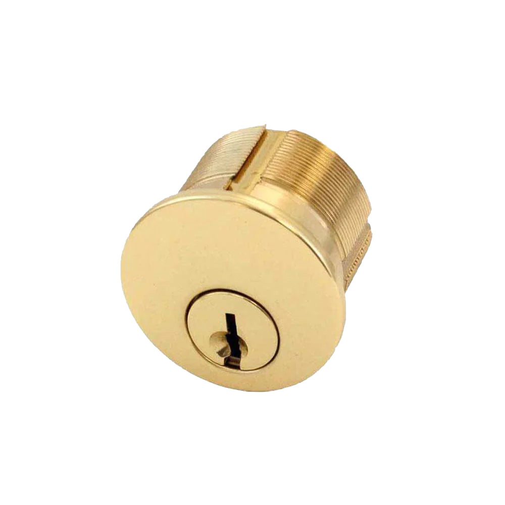 GMS Mortise Cylinder - 1" - 5-Pin - US3 - Polished Brass - AW - (Arrow