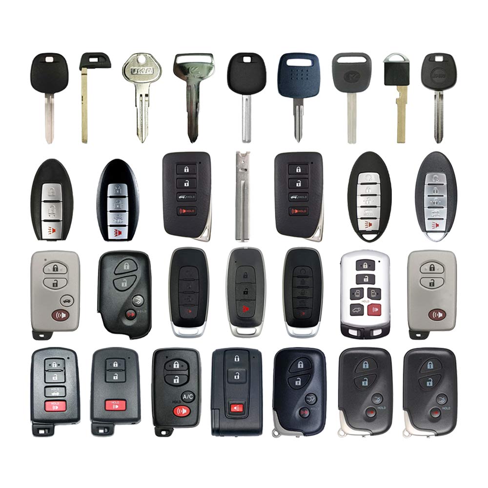 AKS KEYS Aftermarket Starter Pack with 30 Toyota Lexus Remotes, Shells ...