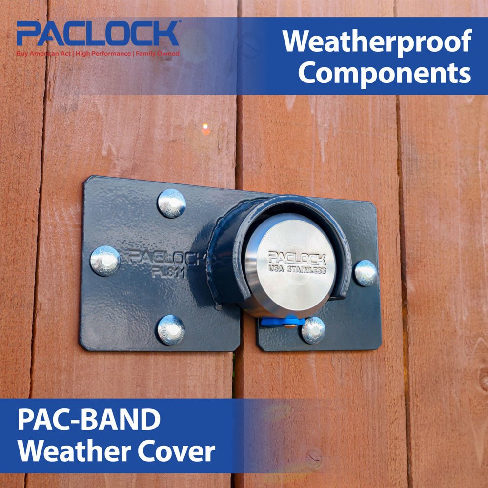 PACLOCK Hidden-Shackle Stainless Steel Flat Back Hockey-Puck-Style Loc