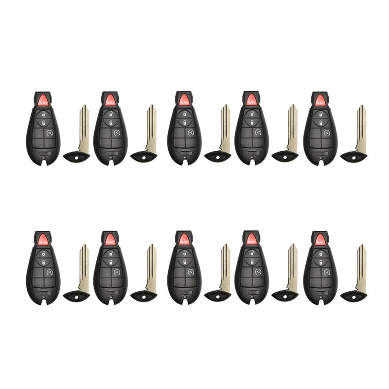 2008 - 2020 Dodge Fobik Key 4B W/ Remote Start FCC# IYZ-C01C (10 Pack ...