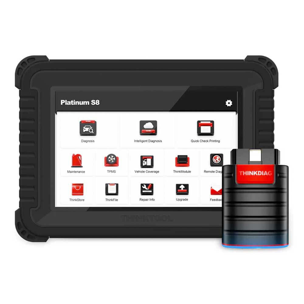 THINKCAR PLATINUM S8 - 8 inch OBD2 Scanner Car Code Reader Tablet with ...