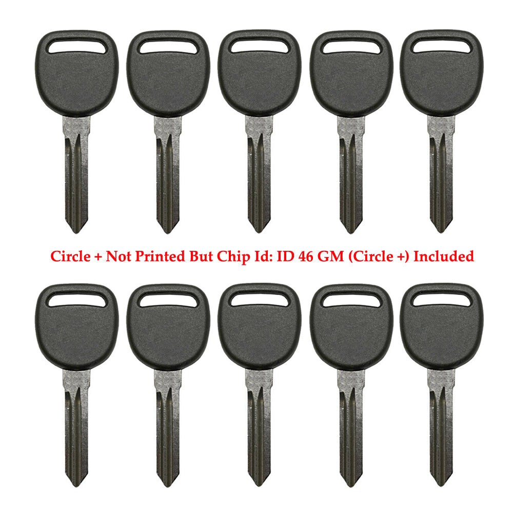 2005 - 2017 GM Transponder key - ID46 - Chip (Circle+) - Z Keyway - B1