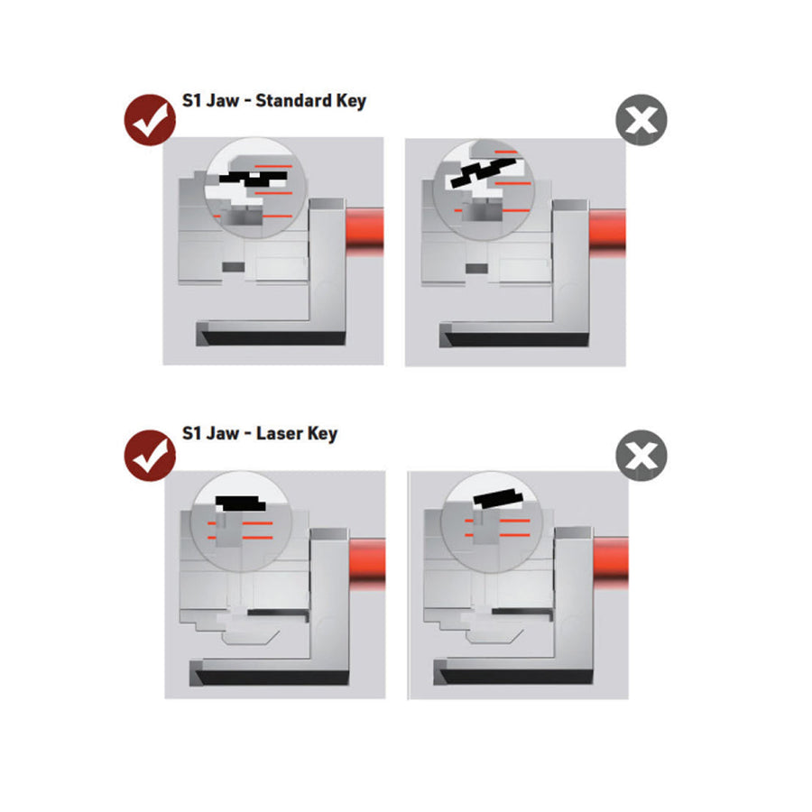 Triton S1 (TRJ1) Four Way Jaw for Double-Sided Keys – Locksmith Keyless