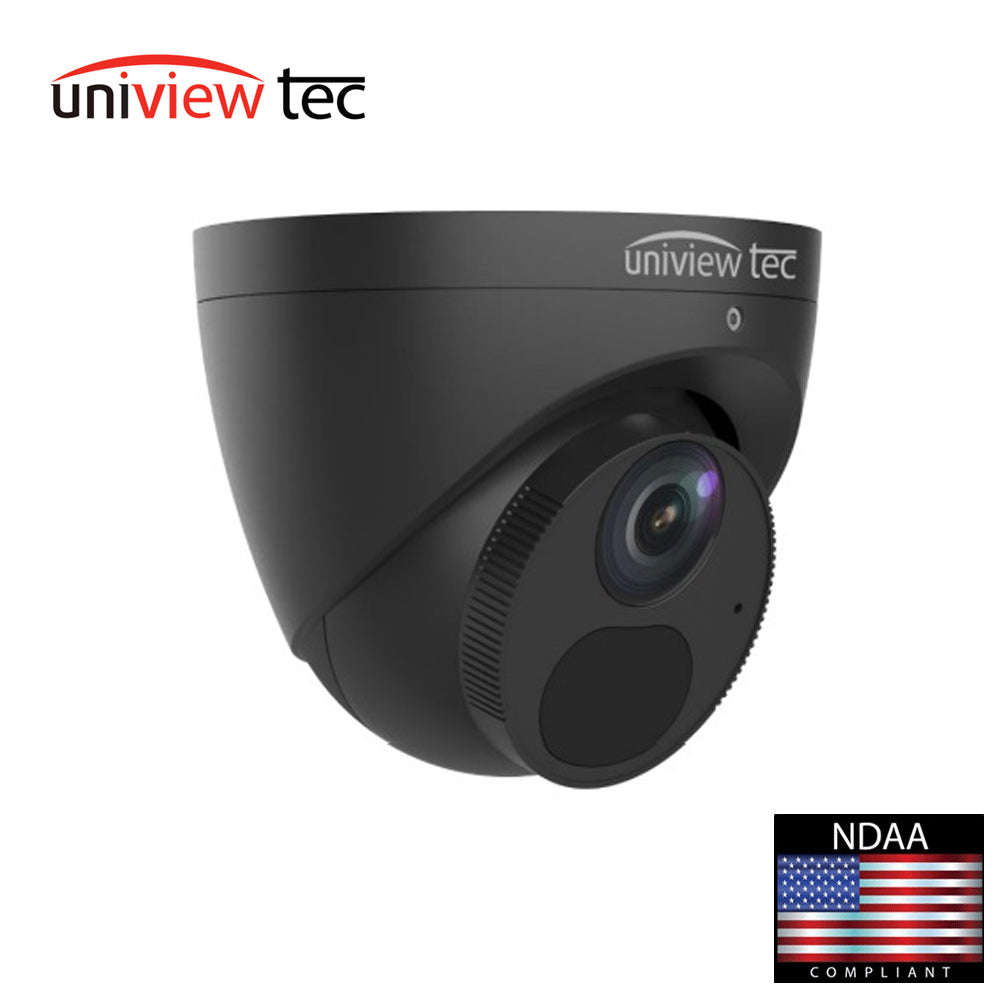 Uniview Tec IPT4K28AIBX IR Black Turret Dome Camera 2.88mm 4k 8MP True