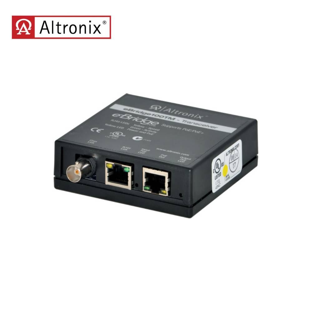 Altronix - EBRIDGE-100TM - IP and POE/POE+ Over Coax Hardened Transcei