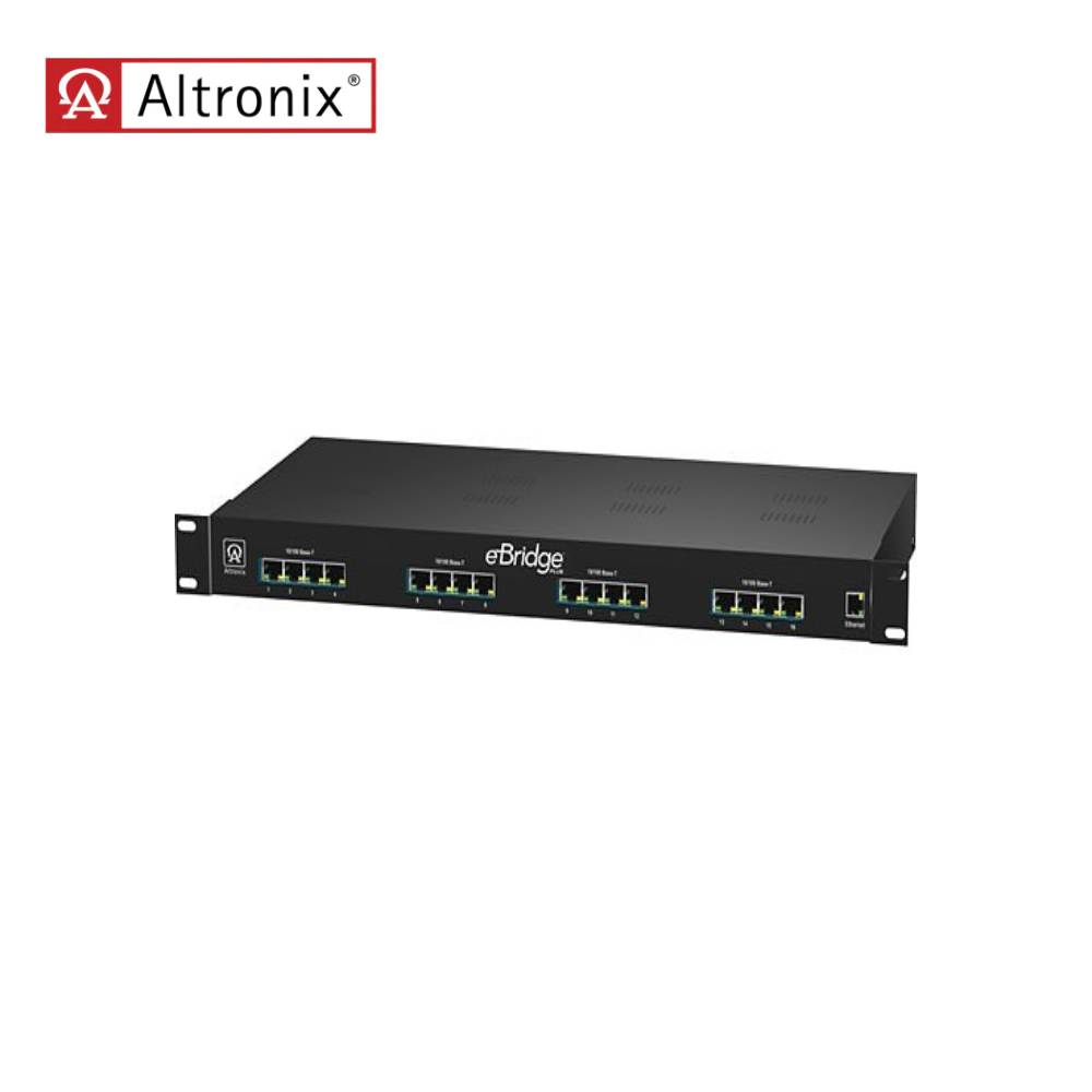 Altronix - EBRIDGE-16PCRX - Sixteen (16) Port Managed IP and POE Recei