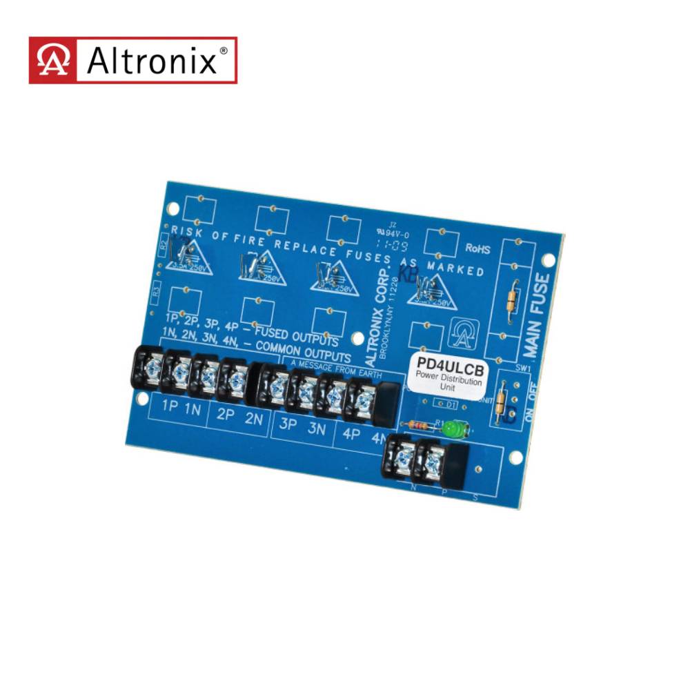 Altronix - PD4ULCB - UL Listed Power Distribution Module 4 PTC Power S