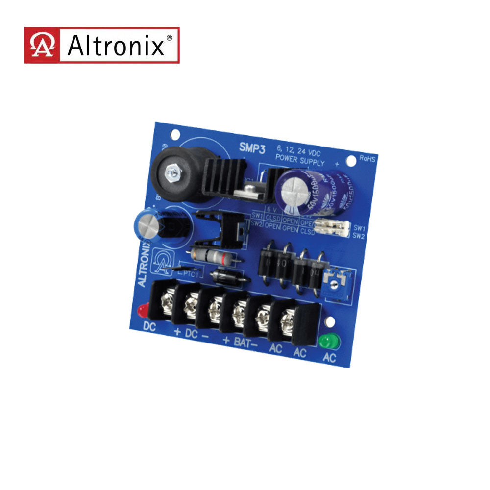 Altronix - SMP3 - Power Supply Board with 16VAC to 28VAC Input - 6 or