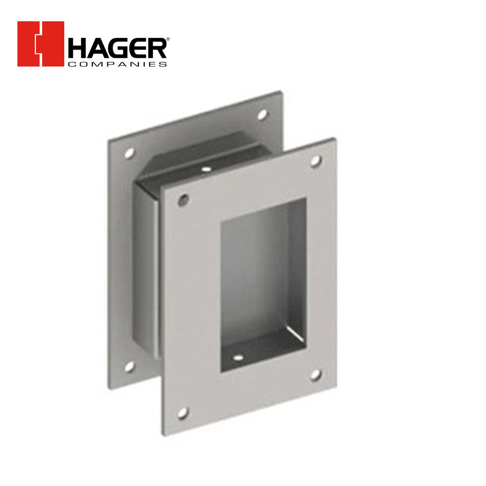 HAGER - 25N - Flush Pull Set - Protection with Face - Satin Stainless