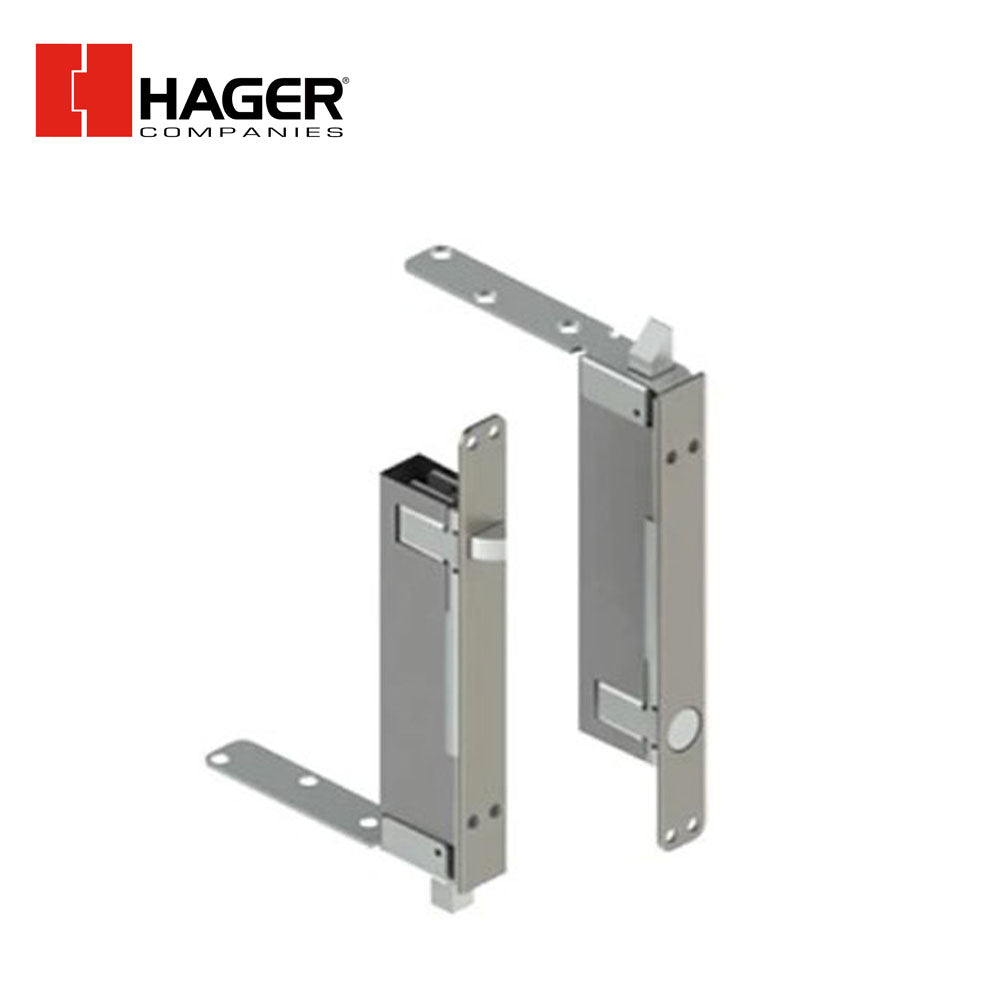 HAGER - 294D - Constant Latching Flush Bolt - Square Bolt Head - Satin