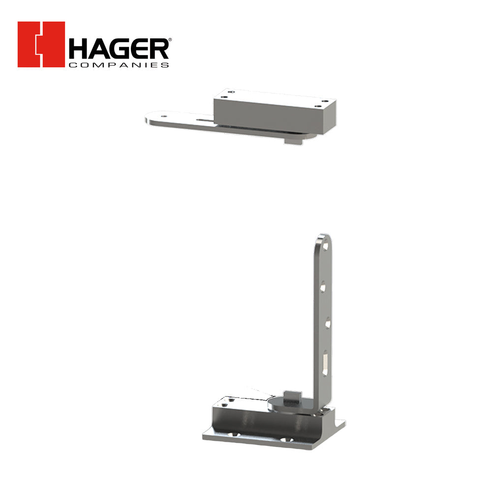 HAGER - 512 - Surface Hospital Pivot Set - Masonry Floor - Less Releas